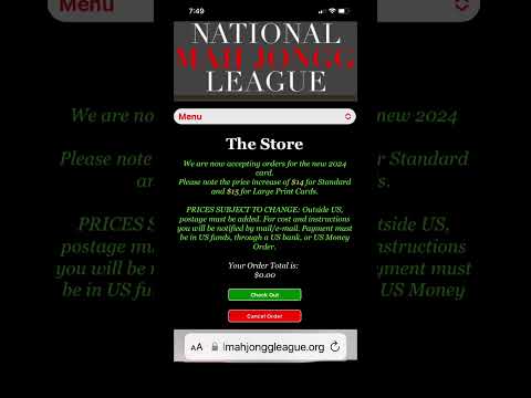 National Mah Jongg League 2024 Card order TODAY #newyearresolution #mahjong #2024 #shorts