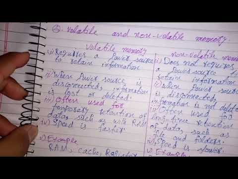 difference between volatile and nonvolatile memory example| full explinaction in detail Urdu| handi.