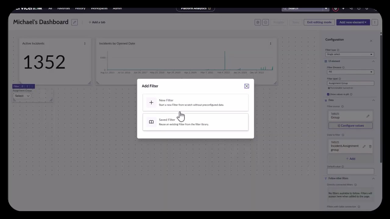 Adding Dependent Filters in Platform Analytics Dashboard