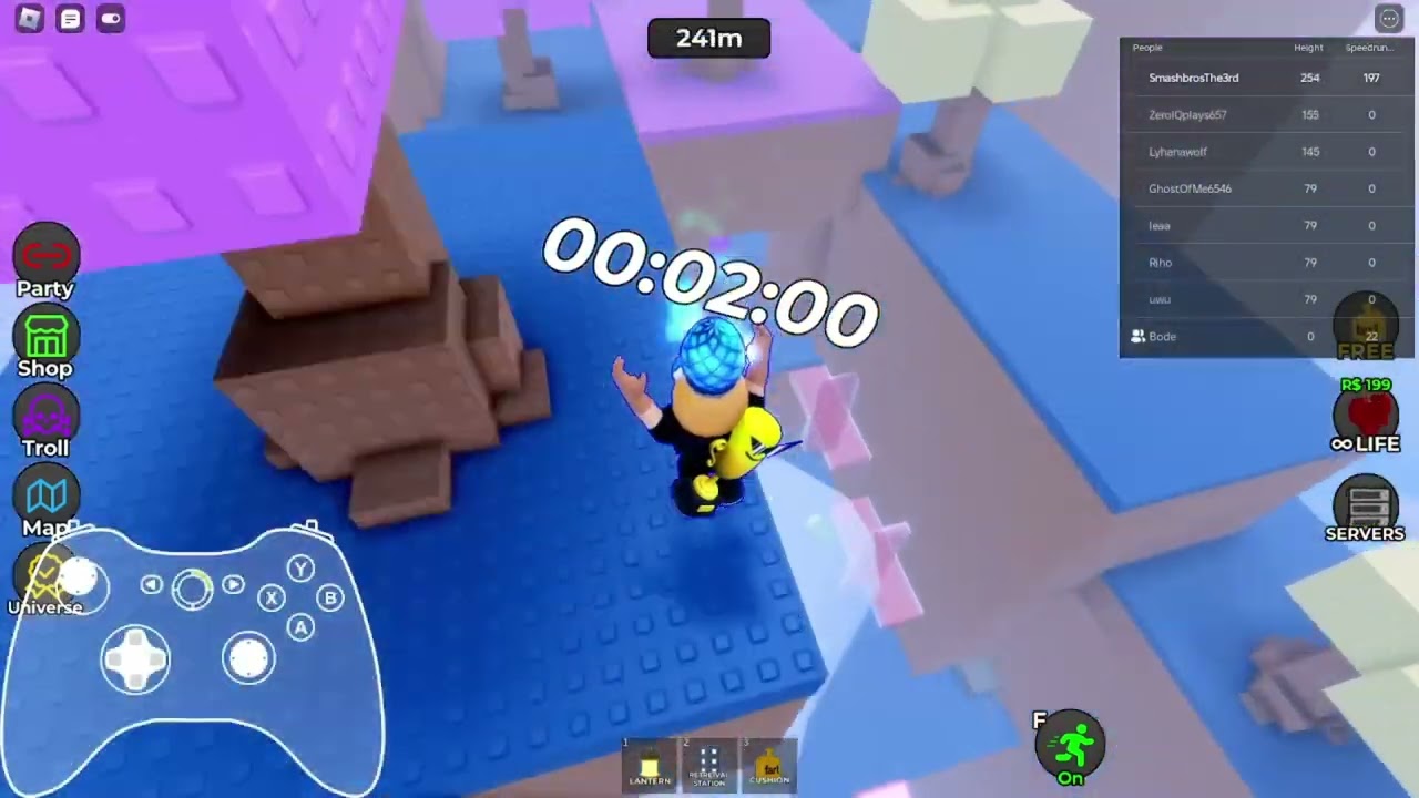 Roblox Gravity 2 Player Obby Speedrun (600M, 5:30, Solo, Sprint Gamepass Only, Preset)