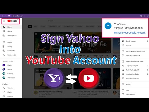 Sign Yahoo into YouTube Account