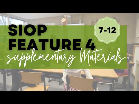 SIOP Component 1 Feature 4