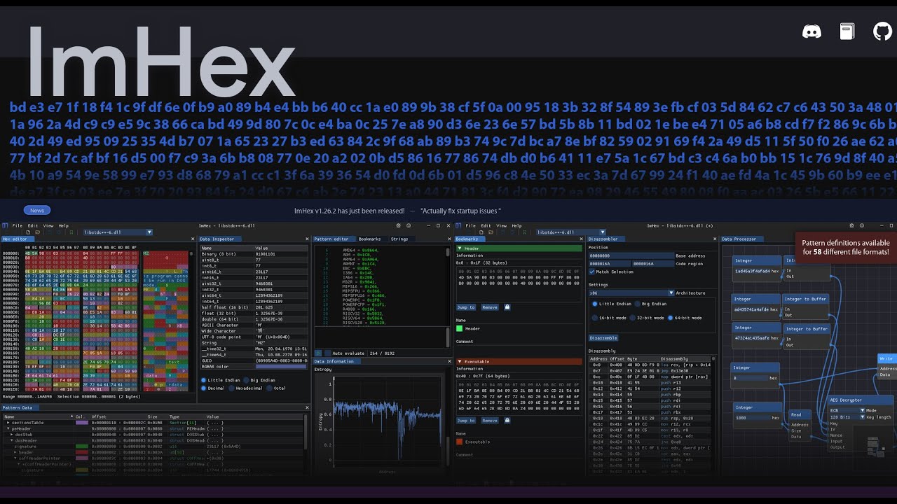Amazing new OpenSource: Difftastic and ImHex: structural diff and analyzing hex editor!