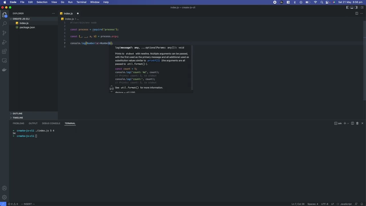 Creating a CLI in Node Js
