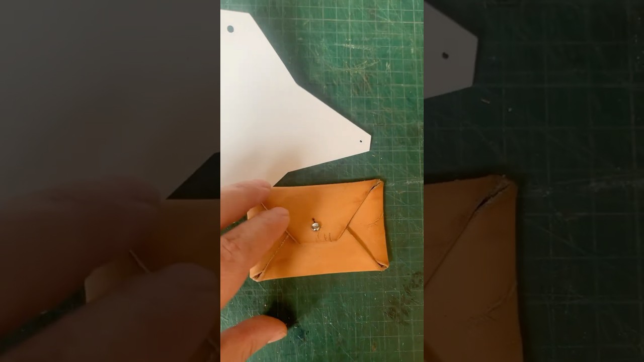 Handmade Leather Coin Purse using envelope template pdf