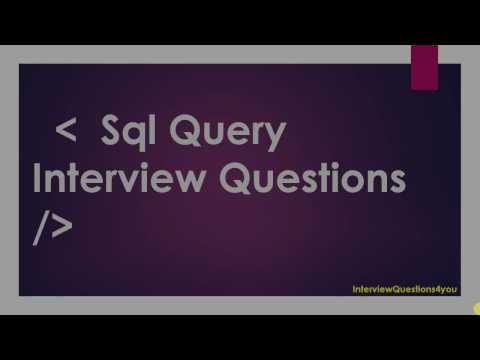 sql query interview questions (Top 10 Queries)
