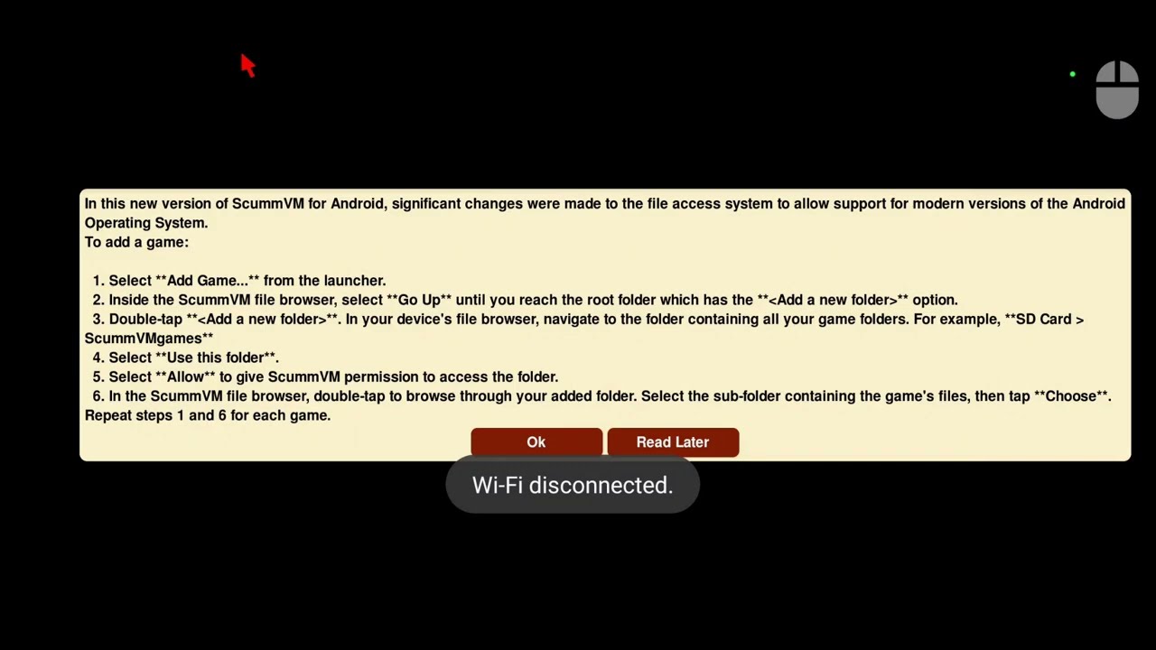 ScummVM v2.9.1.1 Scoped Permissions Can't Find Games? It's OK, You Missed One Important Step!
