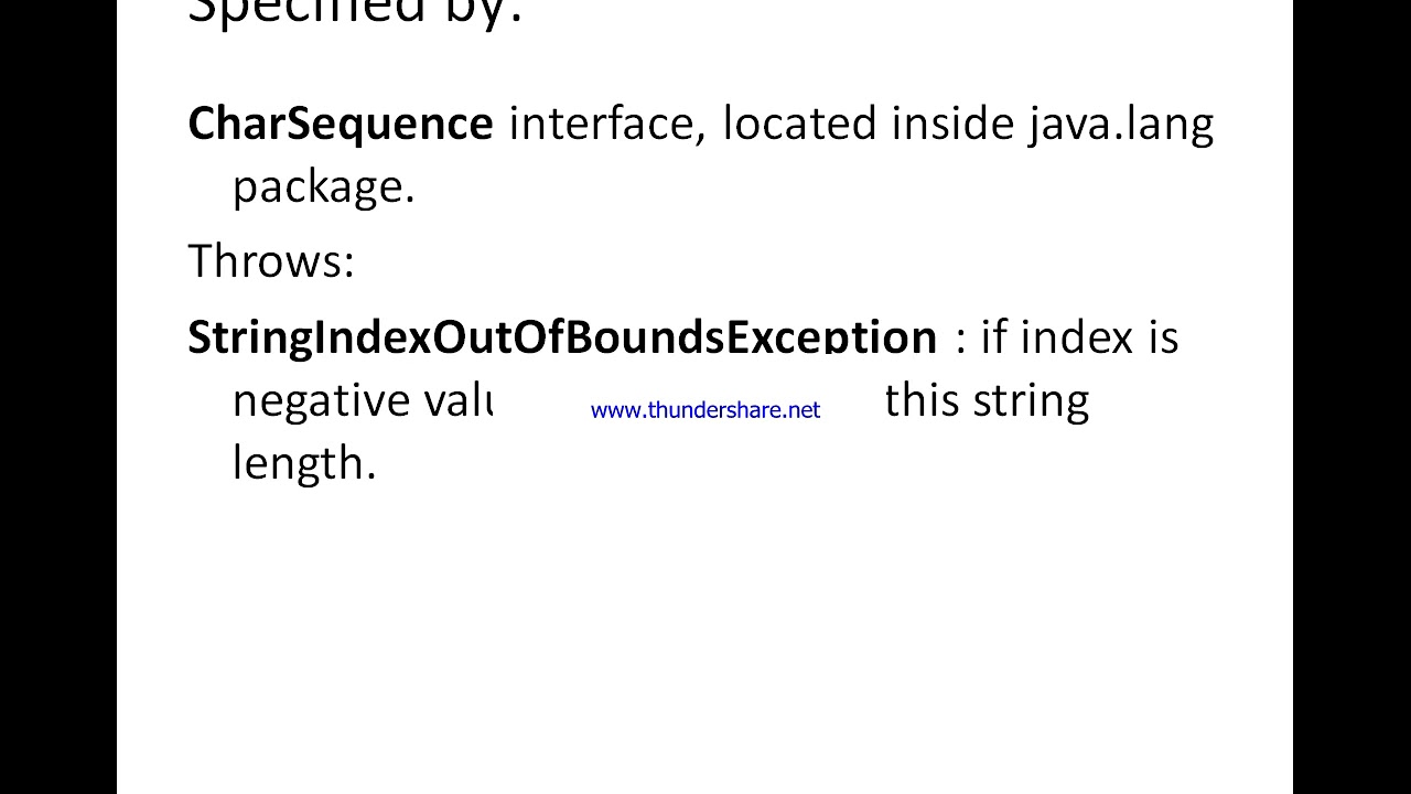 String Method  Part 2: charAt (  )
