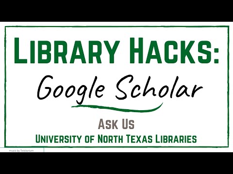 Library Hacks Google Scholar