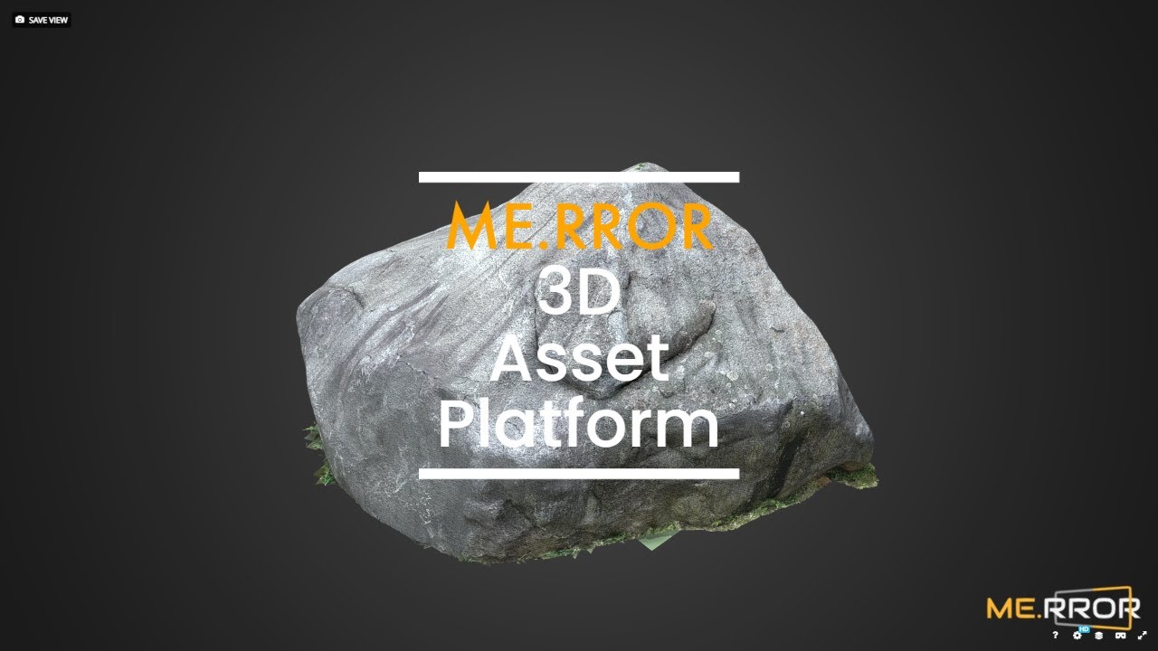 [ME.RROR_3D Asset] Mossy Gray Rock #DigitalTwin #3dscanning