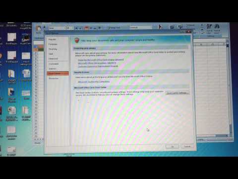 How to enable Macros in Excel 2007