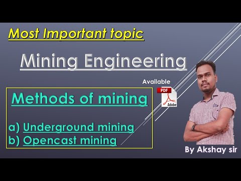 mining methods in india | mining methods explained with pdf | mining engineering lectures