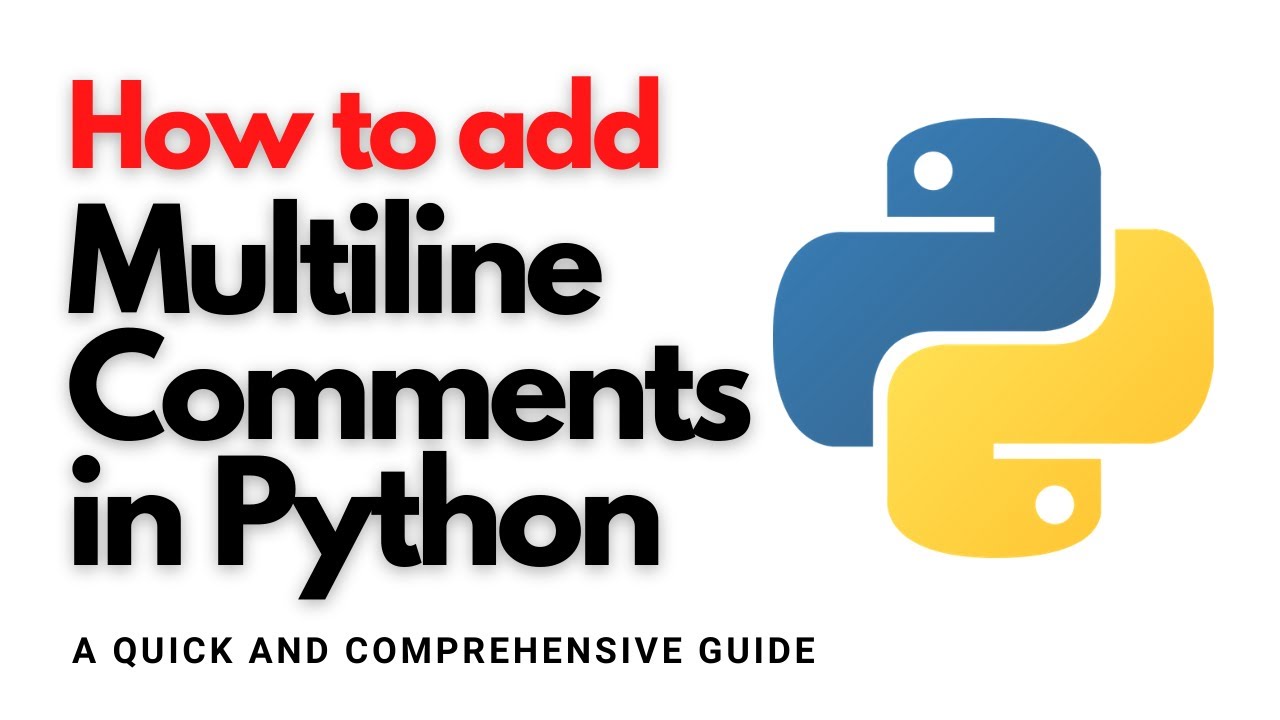 How to add multiline comments in Python