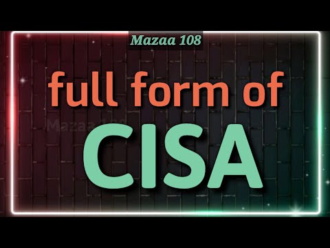 full form of CISA | CISA stands for | CISA Means | Financial & Banking | Mazaa 108 | #Mazaa108