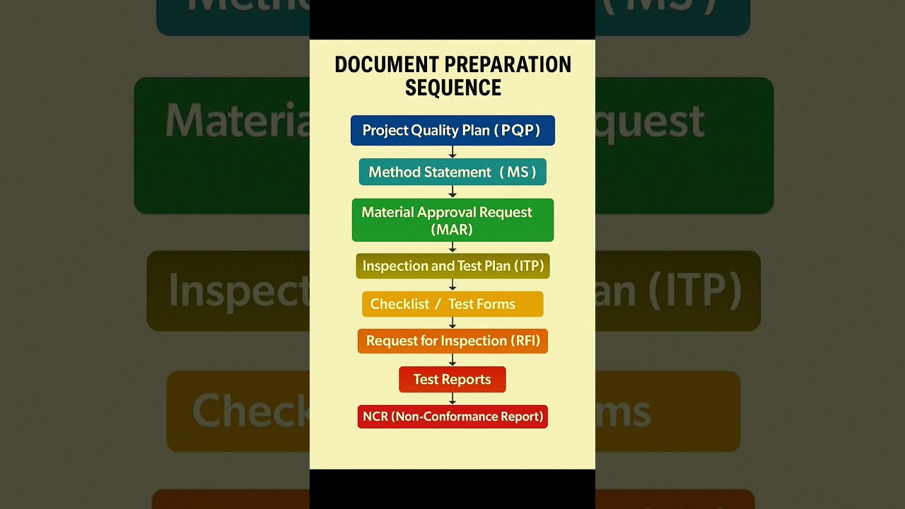 📝Document Preparation Sequence for QA/QC | #Shorts #Construction #CivilEngineering #QAQC