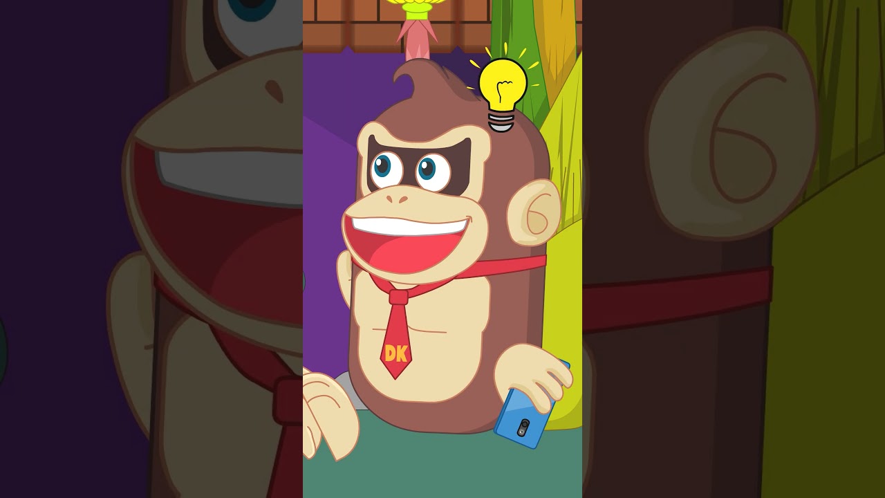 Donkey Kong Makes The Long Mouth Trend #funnycartoon #memeanimation #donkeykong #supermario