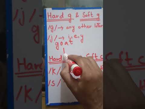 Hard & soft g and c sounds with examples #phonics #phonicsfun #phonicsforkids