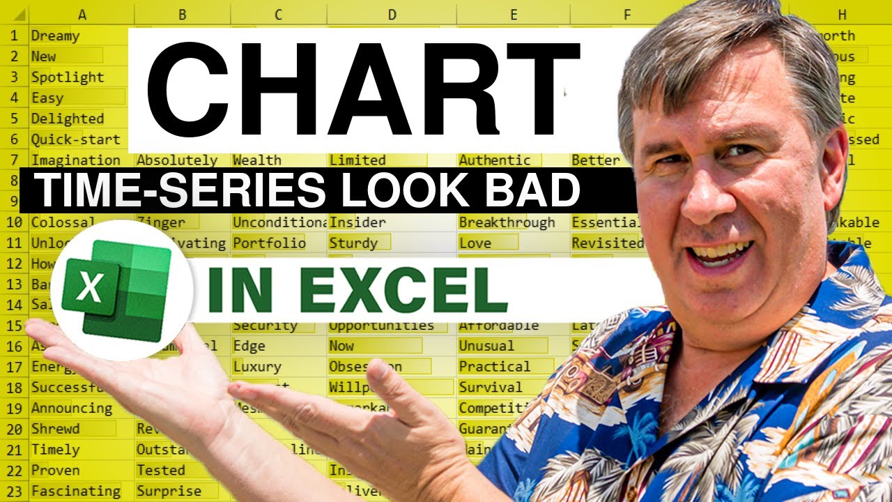 Excel - Creating Time-Series Charts in Excel: Solving the Extra Dates Issue - Episode 885