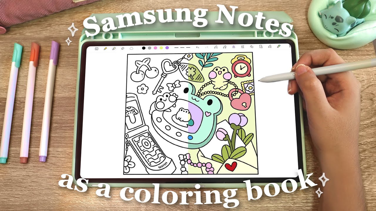 Turning Samsung Notes into a Digital Coloring Book 🎨 Easy Digital Coloring Tutorial