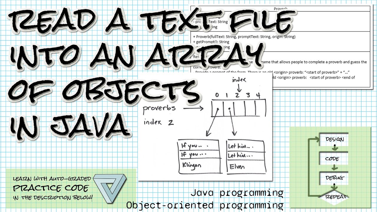 Creating an array (and ArrayList) of objects from a text file: Object-Oriented Programming with Java