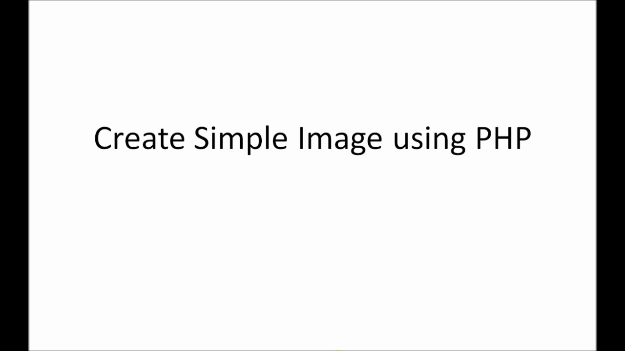 Create Simple Image using PHP