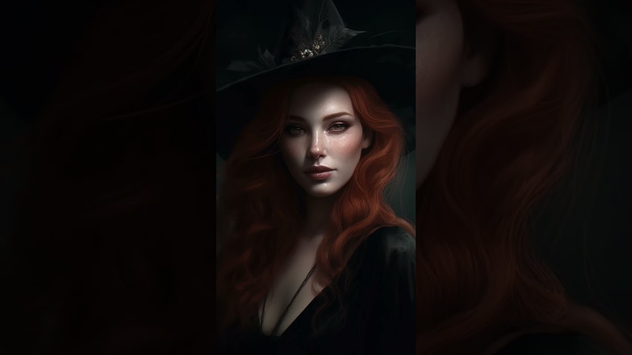 A beautiful redheaded witch