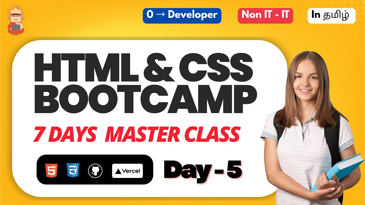 HTML & CSS Bootcamp – Day 5 | Flexbox, Grid, CSS Animation & Media Queries | TechMonks 🎓