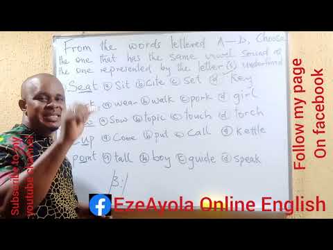 Test of oral English (Vowel sounds)