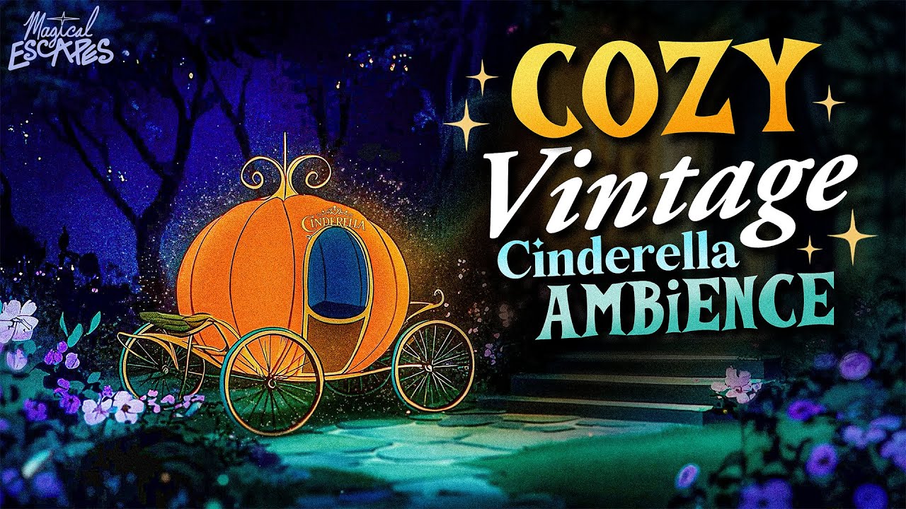 Cozy Vintage Cinderella Ambience | Magical Pumpkin Carriage at Night 🌙