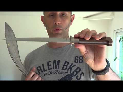 Notches at the base of knife and kukri cutting edges