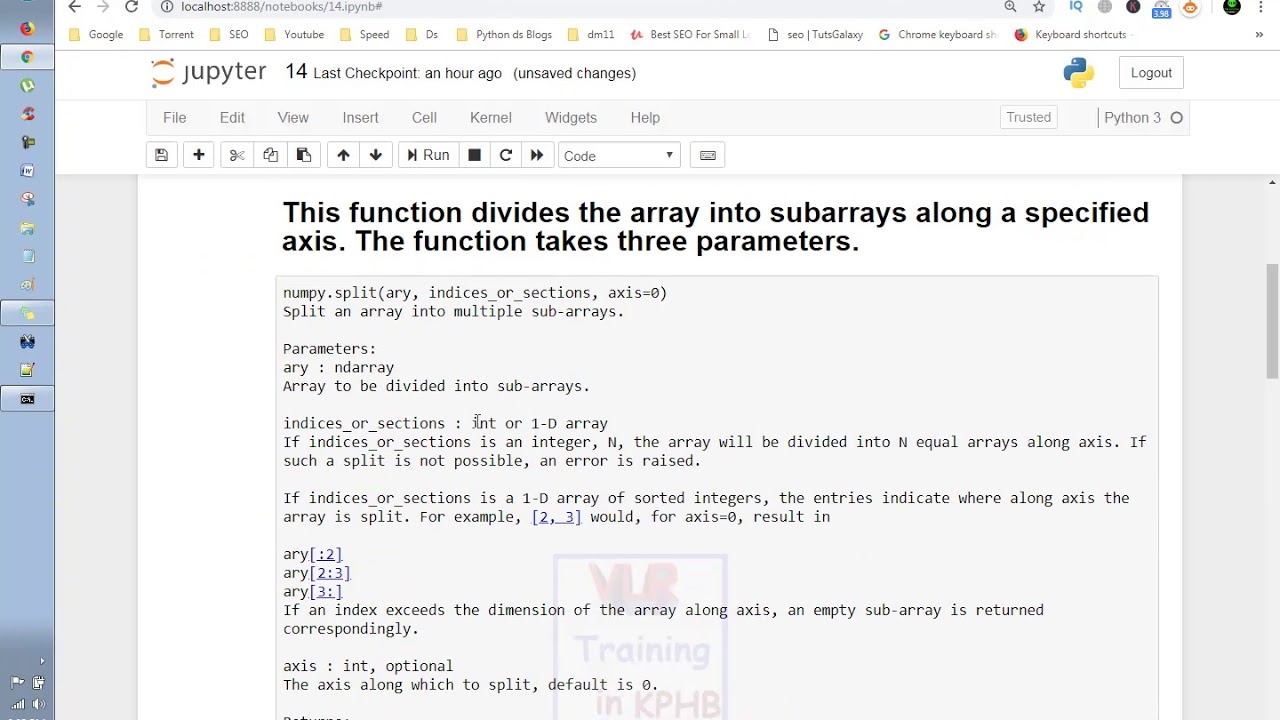 numpy split ,dsplit,vsplit,hsplit function in python 14