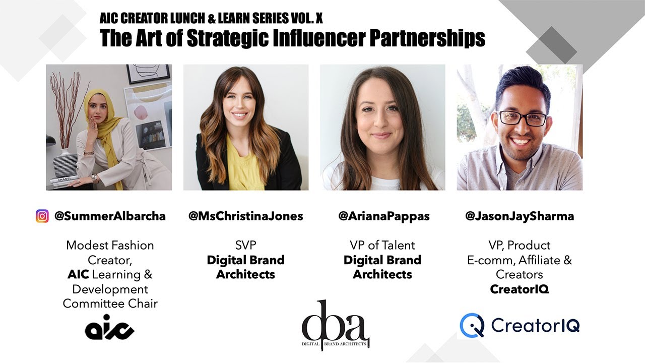 AIC Creator Lunch & Learn Webinar Series