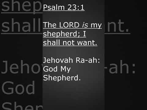 God's Many Names in the Bible