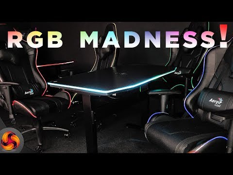 Aerocool showcase RGB Gaming Desks and Chairs!