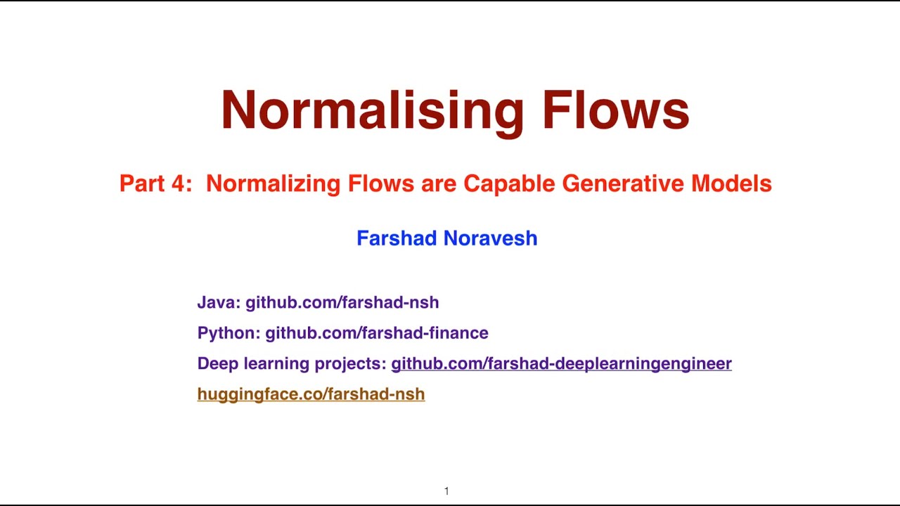 Part 4: Normalizing Flows are Capable Generative Models