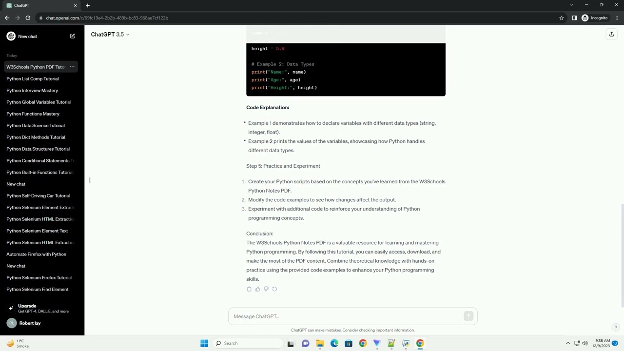 w3schools python notes pdf