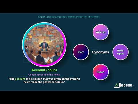 English Vocabulary - Lesson 9 | Accord, Accordance, Accordingly, Account, Accounting, Accoutered