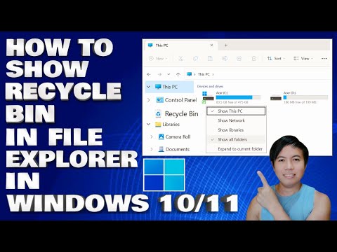 How To Show Recycle Bin Folder in File Explorer in Windows 10/11