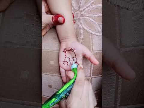 mehndi design for little girls || teddy mehndi design for kids || short teddy tattoo for girl kids