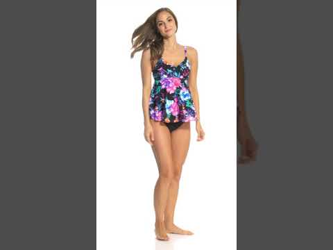 Penbrooke Gracious V Neck Tankini Top | SwimOutlet.com