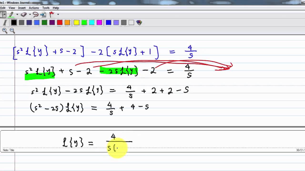 Solution of Second Order ODE Example 2 by Laplace Transform