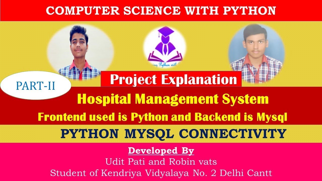 Python Project | Computer Science project | Python Interface with mysql | connectivity Part-2