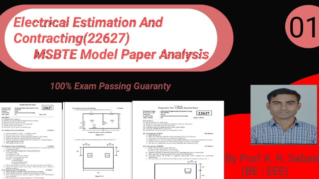 Electrical Estimation and Contracting EEC (22627) Model question paper analysis MSBTE Exam imp