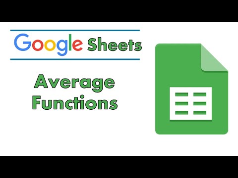 Google Sheets: Average Function