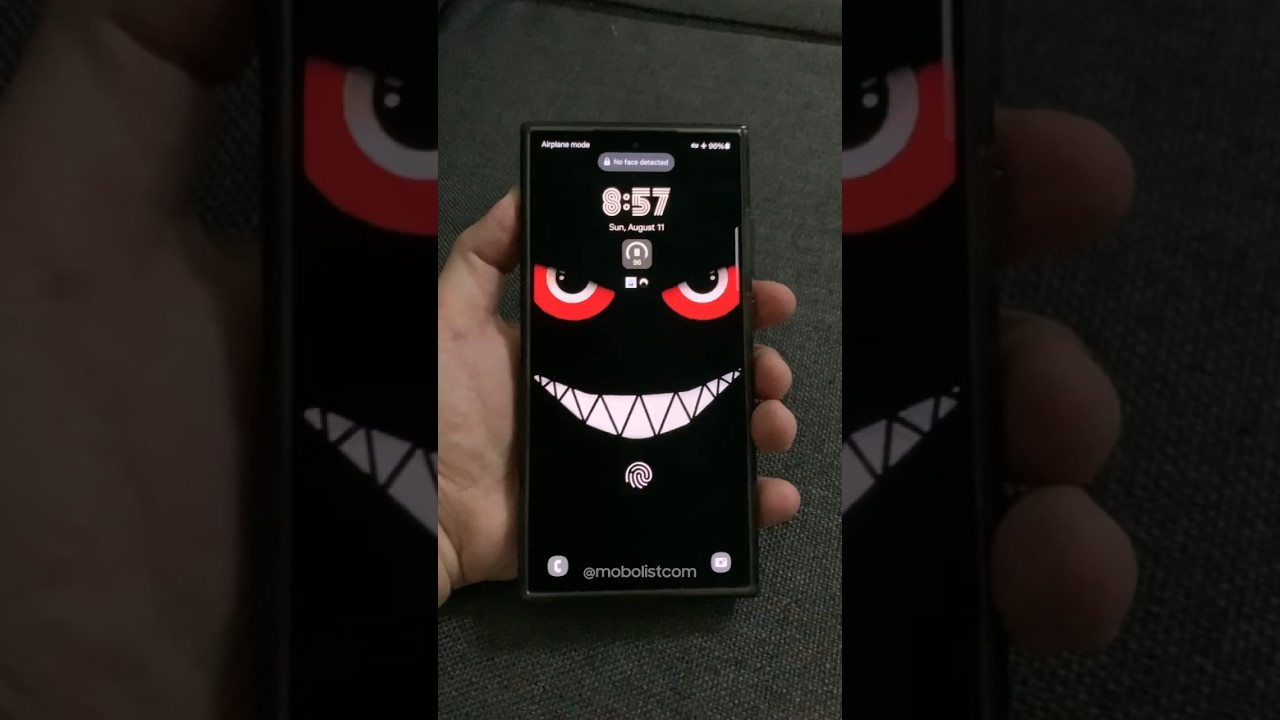 Galaxy S24 Ultra: No Face Detected Wicked Smile Wallpaper