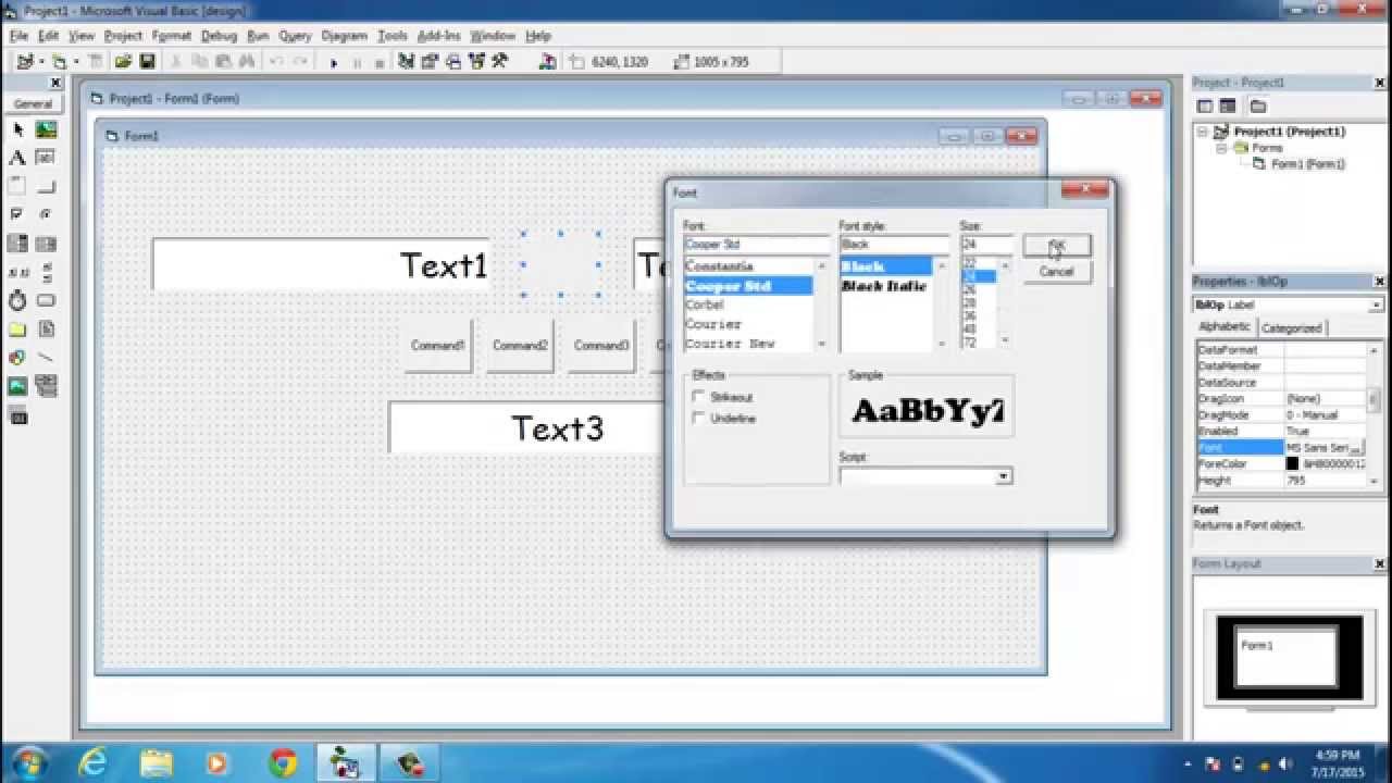 Visual Basic 6.0 | Arithmetic Operators (simple calculator)