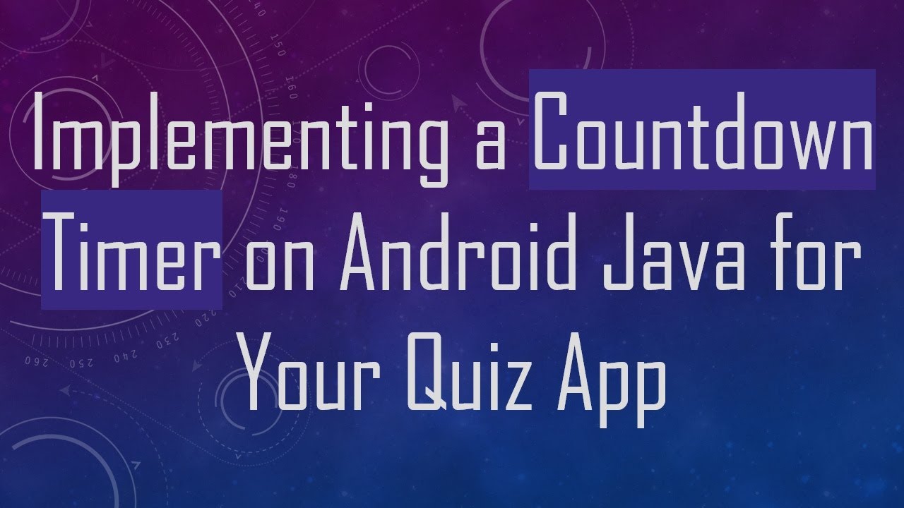 Implementing a Countdown Timer on Android Java for Your Quiz App
