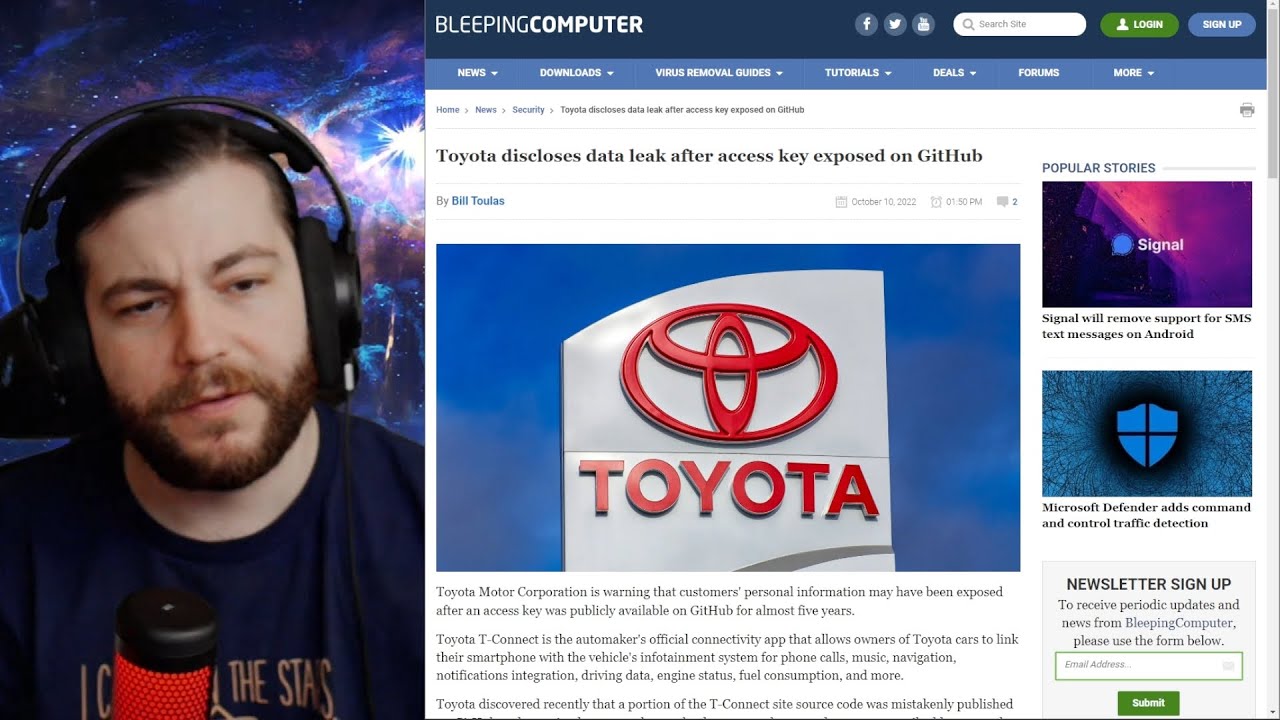 Toyota Leaked Secret Key Exposing Hundreds of Thousands of Customer Records