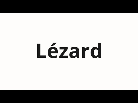 How to pronounce Lézard