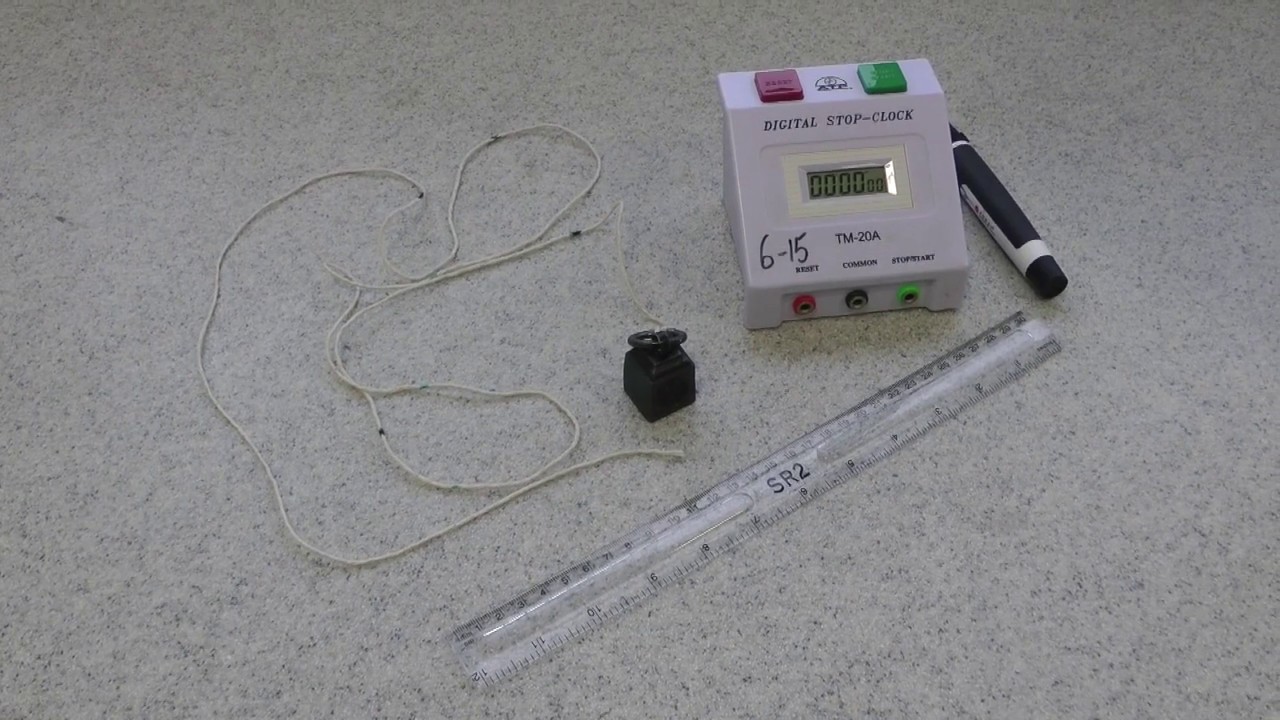 AH simple pendulum experiment to determine 'g'